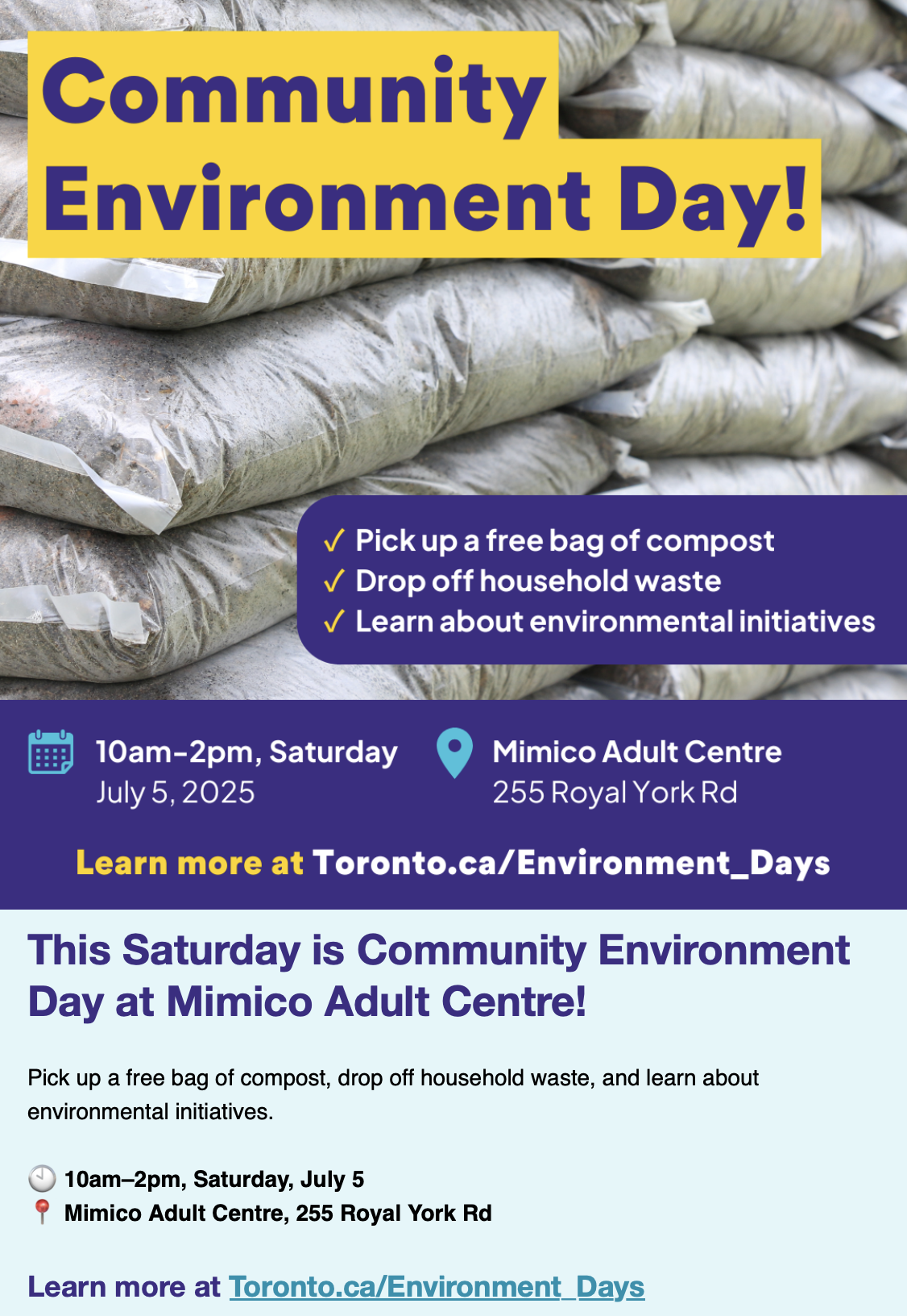 1st Community Environment Day in Mimico – Mimico Residents Association